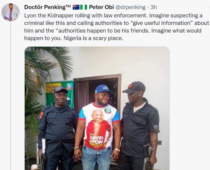 Photo Of Notorious Kidnapper, John Lyon Posing With Security Operatives Shared Online After His ...